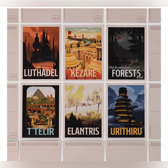 Dragonsteel | Other | Dragonsteel Brandon Sanderson 6 Postcards New ...